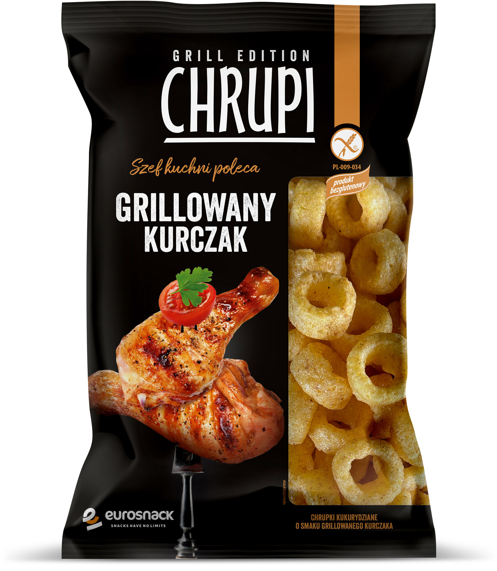 CHRUPI Chrupki kukurydziane o smaku grillowanego kurczaka 110g - Eurosnack