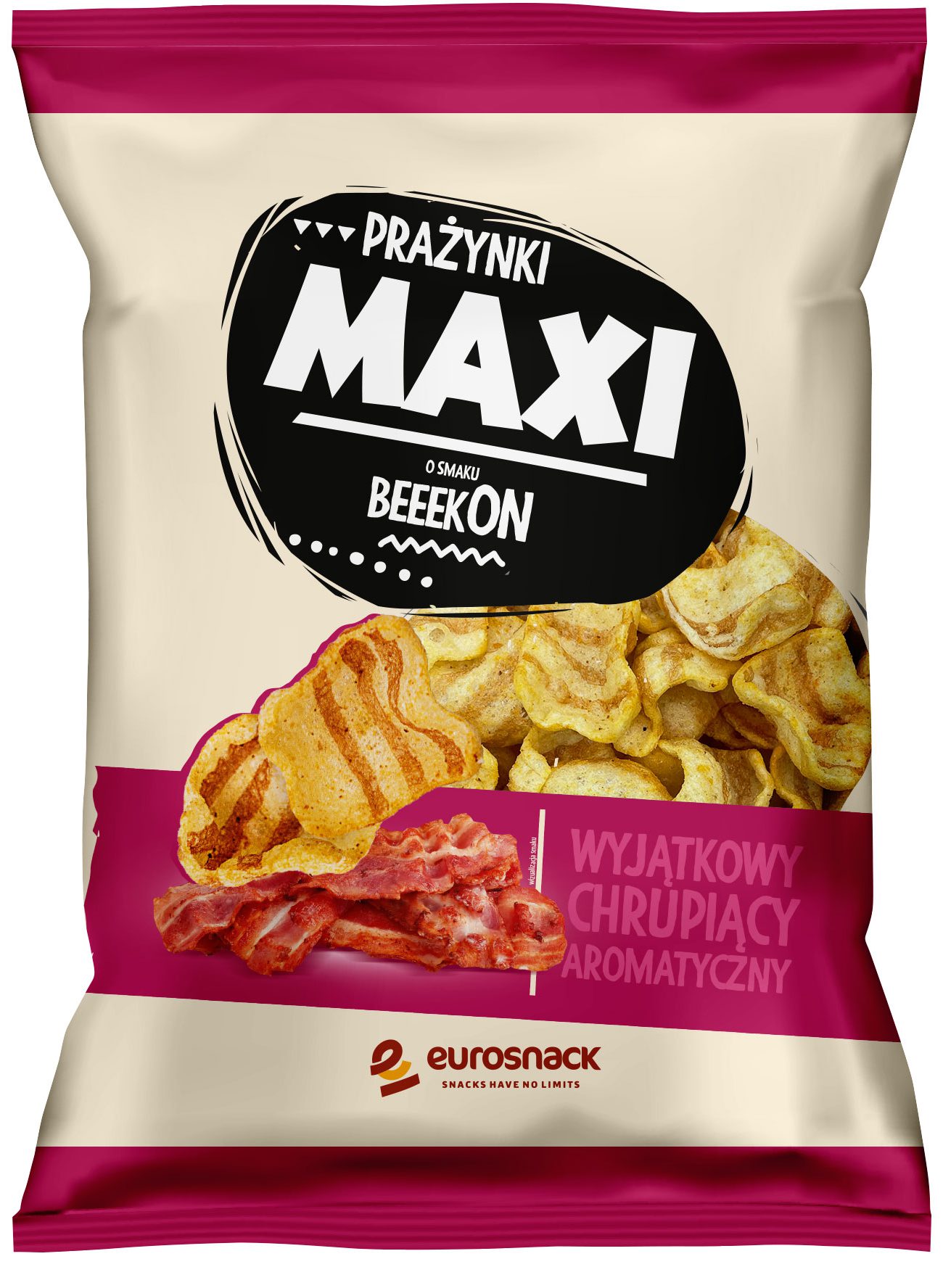 MAXI bacon-flavoured savoury snacks 130g - Eurosnack